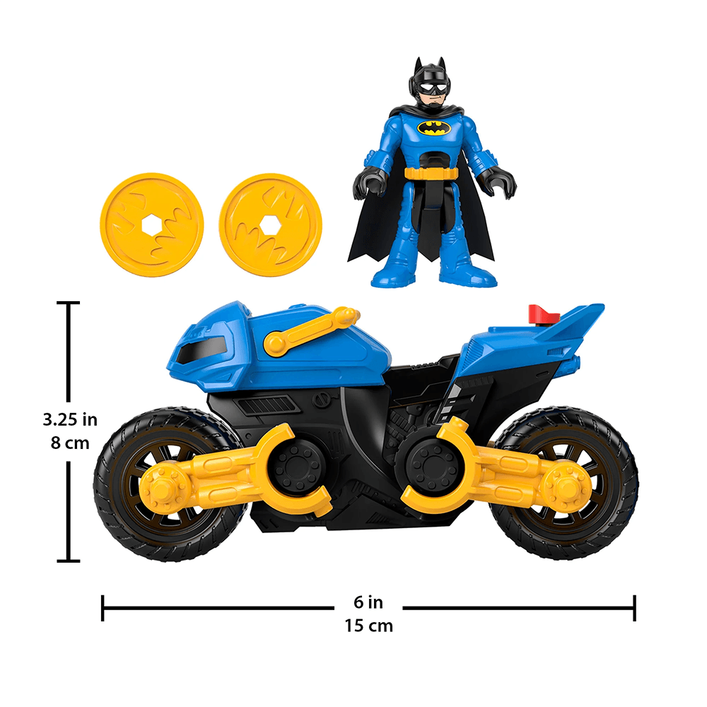 Moto Imaginext Batcycle Batman Fisher Price HNX91 - Miscelandia